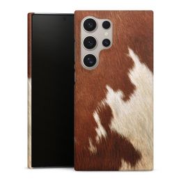 DeinDesign Galaxy S24 Ultra Handy Premium Case Smartphone Handyh&uuml;lle Schutzh&uuml;lle matt Fur Cow Animal Look Premium Case