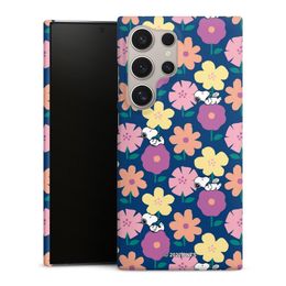 DeinDesign Galaxy S24 Ultra Handy Premium Case Smartphone Handyh&uuml;lle Schutzh&uuml;lle matt Muster Snoopy Flowers Premium Case