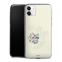 DeinDesign iPhone 11 Handy Slim Case Silikon Handyh&uuml;lle transparent H&uuml;lle extra d&uuml;nn Angel Disney Lilo & Stitch Silikon Slim Case