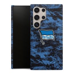 DeinDesign Galaxy S24 Ultra Handy Premium Case Smartphone Handyh&uuml;lle Schutzh&uuml;lle matt Flag Hertha Bsc Logo Premium Case