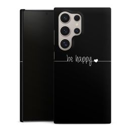 DeinDesign Galaxy S24 Ultra Handy Premium Case Smartphone Handyh&uuml;lle Schutzh&uuml;lle matt Happiness Statement Sayings Premium Case