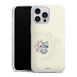 DeinDesign iPhone 13 Pro Handy Silikon H&uuml;lle Case wei&szlig; Handyh&uuml;lle Angel Disney Lilo & Stitch Silikon Case