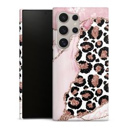 DeinDesign Galaxy S24 Ultra Handy Premium Case Smartphone Handyh&uuml;lle Schutzh&uuml;lle matt Leopard Glitzer Marble Premium Case