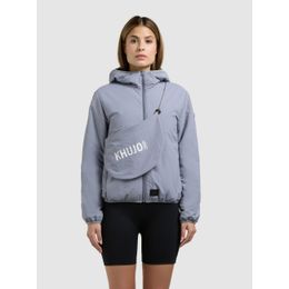 Blouson Khujo "SHELLY2", Damen, Gr. M, misty blau, Web, 100% Nylon, regular fit h&uuml;ftlang, eingesetzt elastischer Bund mit Gummizug, Jacken Blouson