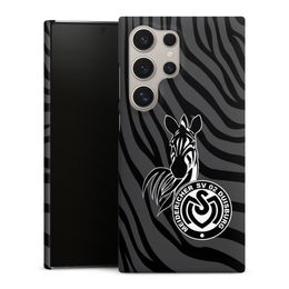 DeinDesign Galaxy S24 Ultra Handy Premium Case Smartphone Handyh&uuml;lle Schutzh&uuml;lle matt Zebra Msv Duisburg Muster Premium Case