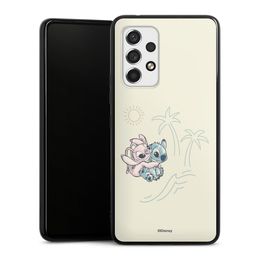 DeinDesign Galaxy A53 5G Handy Silikon H&uuml;lle Case schwarz Handyh&uuml;lle Lilo & Stitch Disney Angel