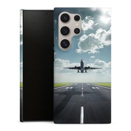 DeinDesign Galaxy S24 Ultra Handy Premium Case Smartphone Handyh&uuml;lle Schutzh&uuml;lle matt Wanderlust Airplane Urlaub Premium Case