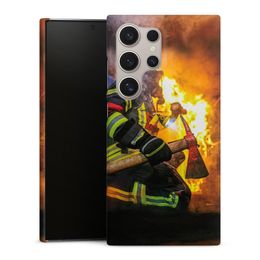 DeinDesign Galaxy S24 Ultra Handy Premium Case Smartphone Handyh&uuml;lle Schutzh&uuml;lle matt Life Saver Fire Fighters Fire Premium Case
