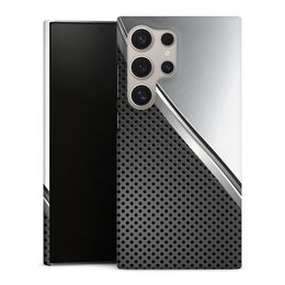 DeinDesign Galaxy S24 Ultra Handy Premium Case Smartphone Handyh&uuml;lle Schutzh&uuml;lle matt Steel Metall Carbon Premium Case
