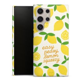 DeinDesign Galaxy S24 Ultra Handy Premium Case Smartphone Handyh&uuml;lle Schutzh&uuml;lle matt Spruch Statement Lemon Premium Case