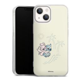 DeinDesign iPhone 13 Mini Handy Slim Case Silikon Handyh&uuml;lle transparent H&uuml;lle extra d&uuml;nn Angel Disney Lilo & Stitch Silikon Slim Case