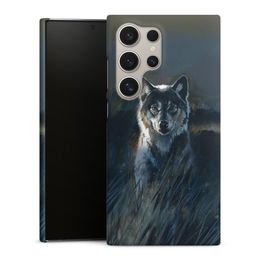 DeinDesign Galaxy S24 Ultra Handy Premium Case Smartphone Handyh&uuml;lle Schutzh&uuml;lle matt Wolf Painting Nature Premium Case