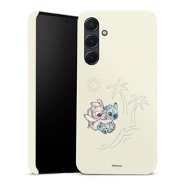 DeinDesign Galaxy A55 5G Handy Premium Case Smartphone Handyh&uuml;lle Schutzh&uuml;lle gl&auml;nzend Angel Disney Lilo & Stitch Premium Case