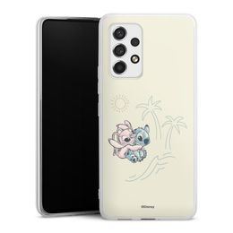 DeinDesign Galaxy A53 5G Handy Silikon H&uuml;lle Case transparent Handyh&uuml;lle Lilo & Stitch Disney Angel Silikon Case