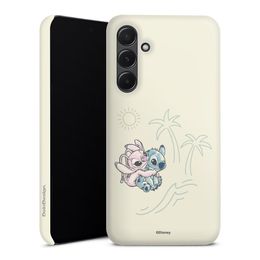 DeinDesign Galaxy A35 5G Handy Premium Case Smartphone Handyh&uuml;lle Schutzh&uuml;lle gl&auml;nzend Angel Disney Lilo & Stitch Premium Case