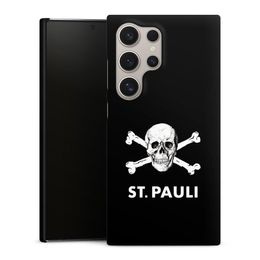 DeinDesign Galaxy S24 Ultra Handy Premium Case Smartphone Handyh&uuml;lle Schutzh&uuml;lle matt Totenkopf Fc St. Pauli Official Licensed Product Premium Case