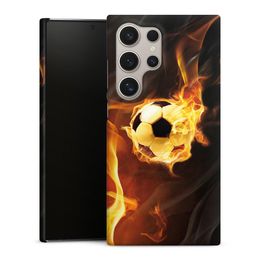 DeinDesign Galaxy S24 Ultra Handy Premium Case Smartphone Handyh&uuml;lle Schutzh&uuml;lle matt Soccer Ball Fire Premium Case