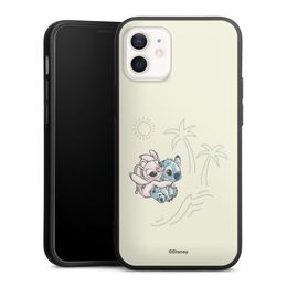 DeinDesign iPhone 12 mini Handy Premium Silikon H&uuml;lle Handyh&uuml;lle schwarz Case Angel Disney Lilo & Stitch Silikon Premium Case