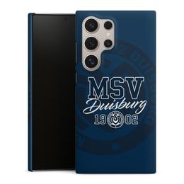 DeinDesign Galaxy S24 Ultra Handy Premium Case Smartphone Handyh&uuml;lle Schutzh&uuml;lle matt Soccer Merchandise Msv Duisburg Premium Case