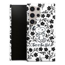 DeinDesign Galaxy S24 Ultra Handy Premium Case Smartphone Handyh&uuml;lle Schutzh&uuml;lle matt Peanuts Flowers Snoopy Premium Case