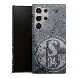 DeinDesign Galaxy S24 Ultra Handy Premium Case Smartphone Handyh&uuml;lle Schutzh&uuml;lle matt Merchandise Fc Schalke 04 Concrete Premium Case