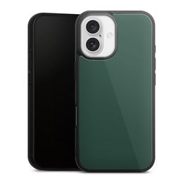 DeinDesign iPhone 16 Handy Gallery Case Handyh&uuml;lle 9H Geh&auml;rtetes Glas R&uuml;ckseite H&uuml;lle Evergreen Green Colour Gallery Case