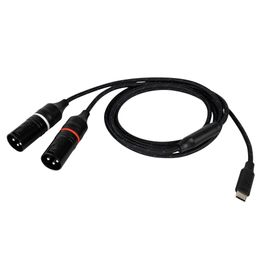 DAP-Audio DAP FL115 - USB-C auf 2 Galvanisch Getrennten XLR/M 3P - 384 kHz / 32 bit - integrierter Schutz - geflochtener Mantel