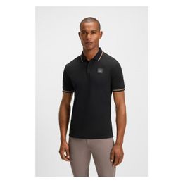 BOSS EQUESTRIAN Poloshirt mit Patch Paul schwarz Herren XL