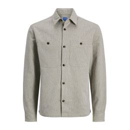 JACK & JONES Button Up Shirt 'JPRBLUrayle' male size XL Stone / White