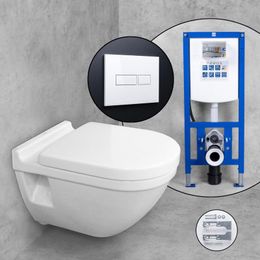 Duravit Starck 3 Wand-WC & Tellkamp WC-Sitz mit neeos Vorwandelement,, 2200090000+16601WH#SET,