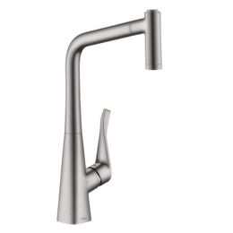 Hansgrohe Metris M71 K&uuml;chenarmatur, mit sBox, ausziehbar, schwenkbar, 73801800, sBox