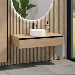 rivea Dia Unterschrank B: 120 mit 1 Auszug, Waschtisch &Oslash; 38 cm wei&szlig;, BR0535WH+BR0029SO+BR0004SO,