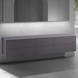neoro n50 Unterschrank B: 220 cm mit 6 Ausz&uuml;gen, 2#BN0422GR+BN0421GR+BN0415GR,