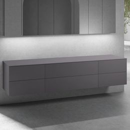 neoro n50 Unterschrank B: 220 cm mit 6 Ausz&uuml;gen, 2#BN0421GR+BN0423GR+BN0415GR,