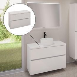 evineo ineo5 evo Unterschrank mit Konsolenplatte B: 100 cm, mit 2 Ausz&uuml;gen, BE0958WH+BE0964WH,