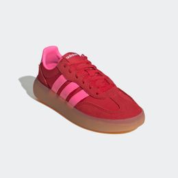 Sneaker adidas Sportswear "BARREDA DECODE KIDS", Damen, Gr. 36, better scarlet, lucid pink, gum10, Leder, Textil, Schuhe Sneaker, inspiriert vom adidas Handball Spezial, f&uuml;r Kinder & Jugendliche