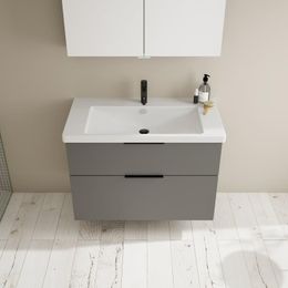 Burgbad Eqio Schrank mit Keramik-Waschtisch, 2 Ausz&uuml;ge, SEYQ093F6584C0001G0200,