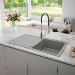evineo line 350 K&uuml;chensp&uuml;le mit seitlicher Ablage B: 86 T: 50 cm, ELD100GR,