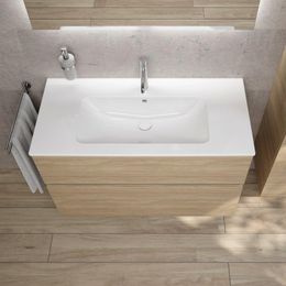 Duravit ME by Starck Waschtisch, evineo ineo5 evo Unterschrank B: 101 cm, 2 Ausz&uuml;ge, mit Griffmulde,, 233610AA00+BE0715OA,