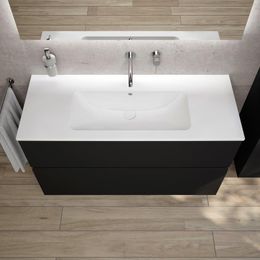 Duravit ME by Starck Waschtisch, evineo ineo5 evo Unterschrank B: 121 cm, 2 Ausz&uuml;ge, mit Griffmulde,, 233612AC60+BE0716BM,