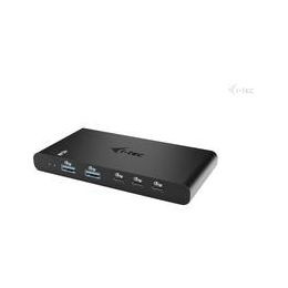 i-tec KVM HDMI Docking Station, Dockingstation schwarz, 2 Ausgangsger&auml;te, Power Delivery 2x 100W, HDMI