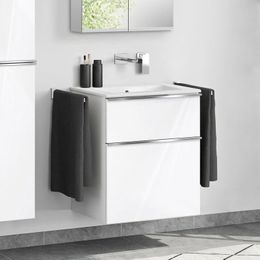 Duravit ME by Starck Waschtisch, evineo ineo4 Unterschrank B: 63 cm, 2 Ausz&uuml;ge, mit Griff,, 233663AC60+BE0265WH,