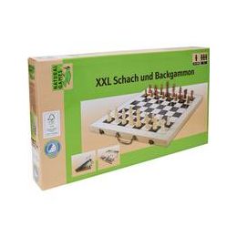Vedes XXL Schach und Backgammon Spielkoffer mit gro&szlig;en Figuren, Brettspiel
