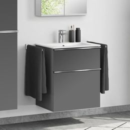 Duravit ME by Starck Waschtisch, evineo ineo4 Unterschrank B: 63 cm, 2 Ausz&uuml;ge, mit Griff,, 233663AC00+BE0265AN,