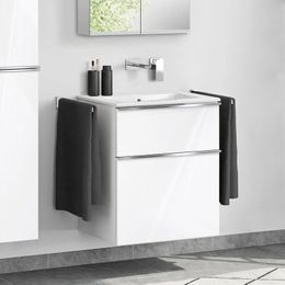 Duravit ME by Starck Waschtisch, evineo ineo4 Unterschrank B: 63 cm, 2 Ausz&uuml;ge, mit Griff,, 233663AA60+BE0265WH,