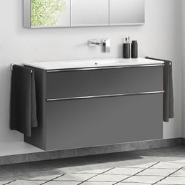 Duravit ME by Starck Waschtisch, evineo ineo4 Unterschrank B: 123 cm, 2 Ausz&uuml;ge, mit Griff,, 233612AA60+BE0268AN,
