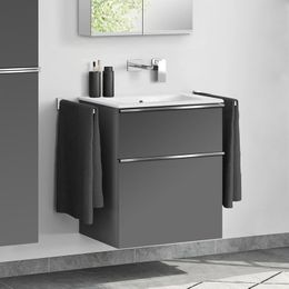 Duravit ME by Starck Waschtisch, evineo ineo4 Unterschrank B: 63 cm, 2 Ausz&uuml;ge, mit Griff,, 233663AC60+BE0265AN,