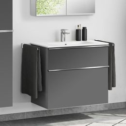 Duravit ME by Starck Waschtisch, evineo ineo4 Unterschrank B: 83 cm, 2 Ausz&uuml;ge, mit Griff,, 233683AC00+BE0266AN,