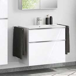 Duravit ME by Starck Waschtisch, evineo ineo4 Unterschrank B: 83 cm, 2 Ausz&uuml;ge, mit Griff,, 233683AC00+BE0266WH,