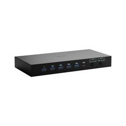 i-tec USB-C KVM Docking Station, Dockingstation schwarz, f&uuml;r Drei Ausgangsger&auml;te, Zwei Displays, Power Delivery